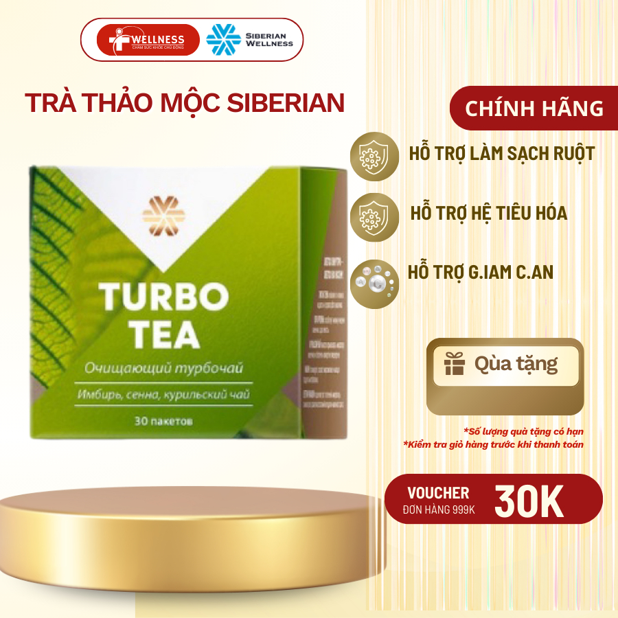 Trà thải độc ruột Yoo Go Turbo Tea siberian, trà thải độc hỗ trợ giảm ...