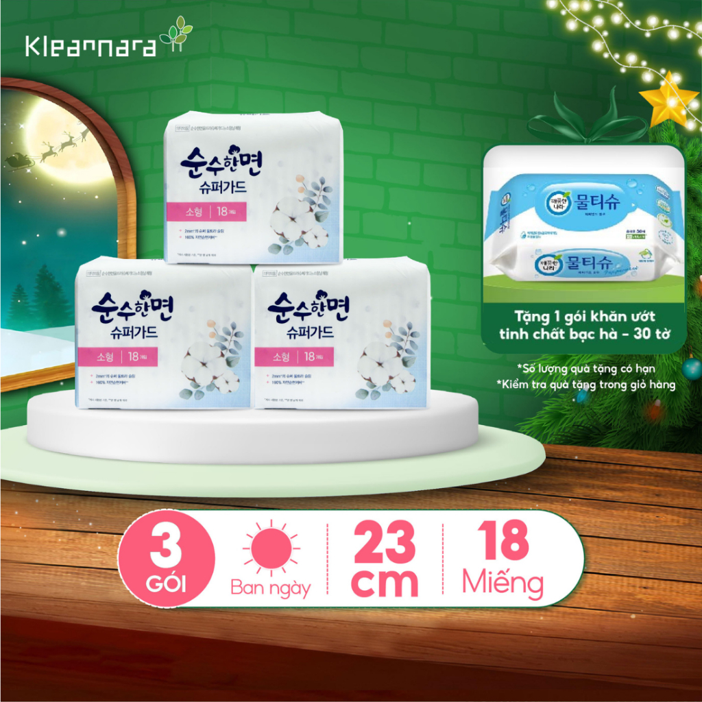Combo 3 gói Băng vệ sinh KleanNara Soonsoohanmyeon Superguard siêu mỏng ...