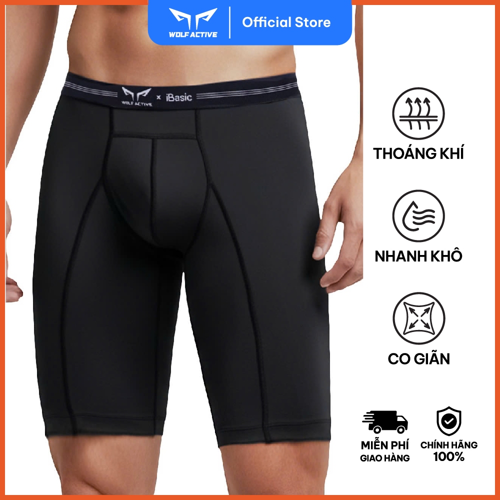 Quần Lót Nam Thể Thao Wolf Active x iBasic PANM153 Phom Boxer Dài, Cho ...