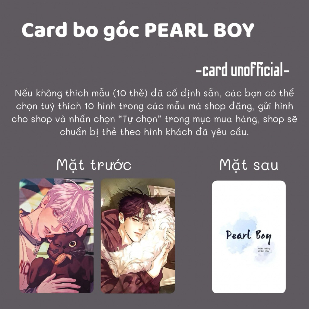 SET 10 CARD BO GÓC PEARL BOY | Shopee Việt Nam