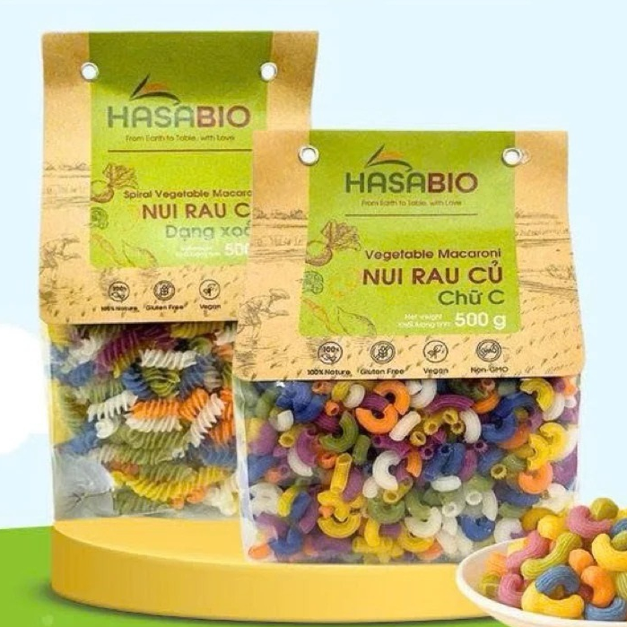 Nui rau củ HaSaBio Rice Macaroni/ Fusilli 500g | Shopee Việt Nam