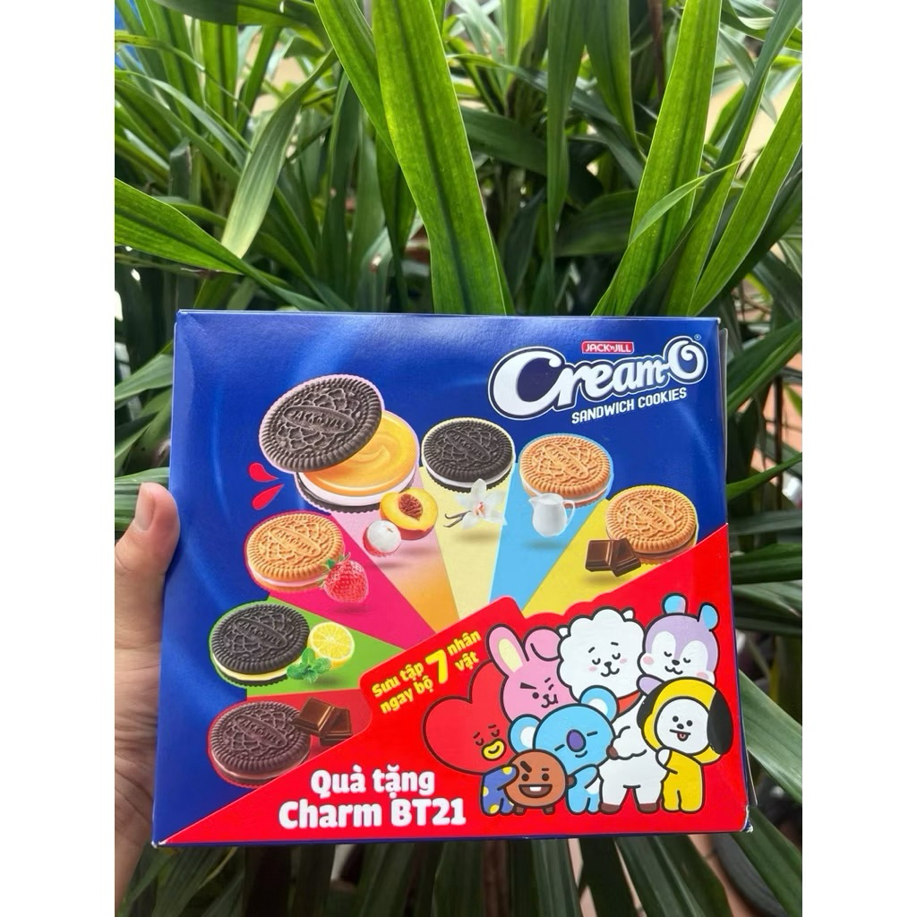 Bánh Quy Nhân Kem Crem-O Mix 3 Nhân Kem ( Bộ Sưu Tập Charm BT21 ...