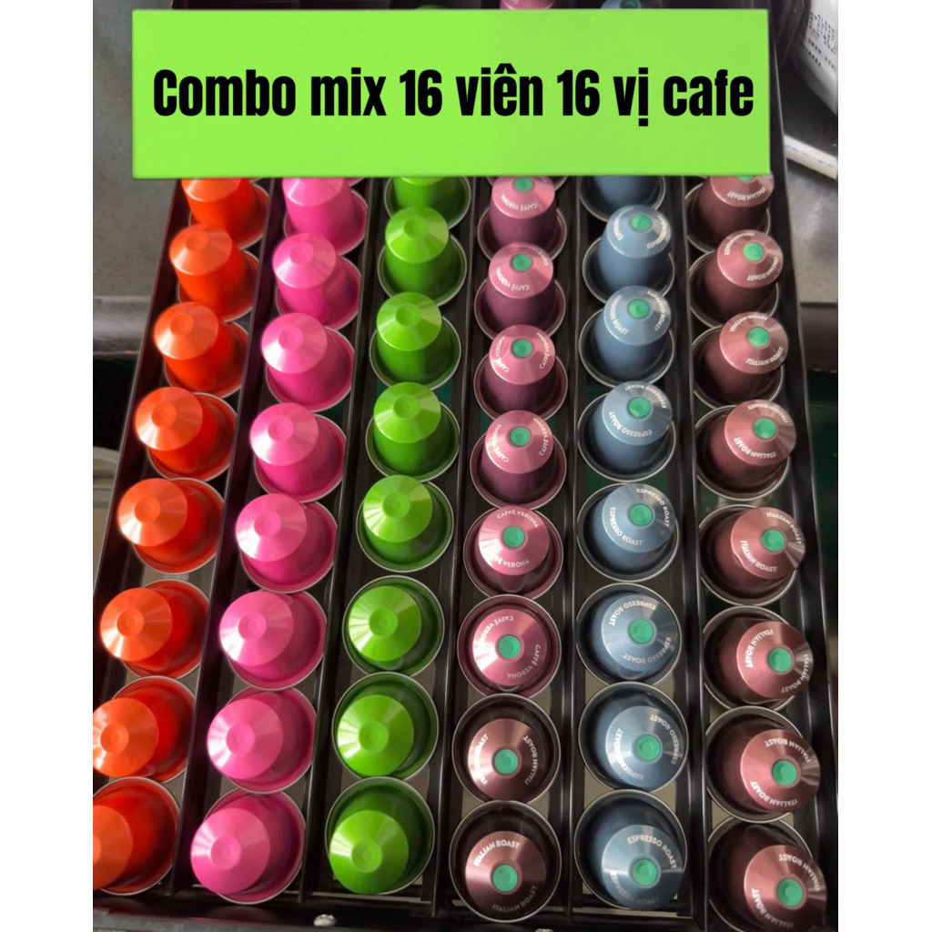( Dành cho máy Nespresso) - Combo tổng hợp 16 viên (16 vị ) viên nén ...