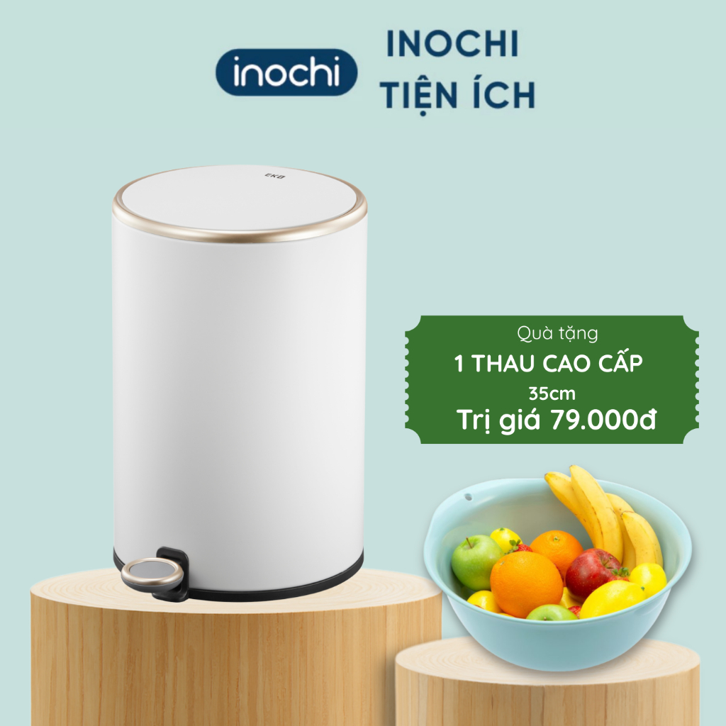 [HÀNG NHẬP KHẨU] Thùng rác inox Hiro Cosmo nhiều dung tích 6L, 9L, 12L ...
