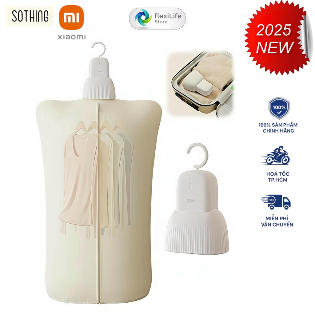 [Sản phẩm mới 2025] Máy sấy quần áo Sothing mini, du lịch, di động, với ...