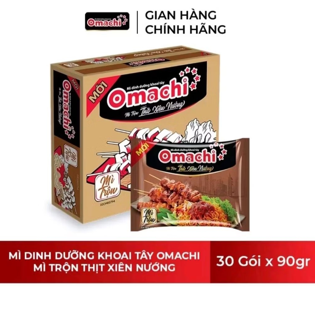 Mì Trộn Omachi Hương Vị Thịt Xiên Nướng 82g/ Gói | Shopee Việt Nam