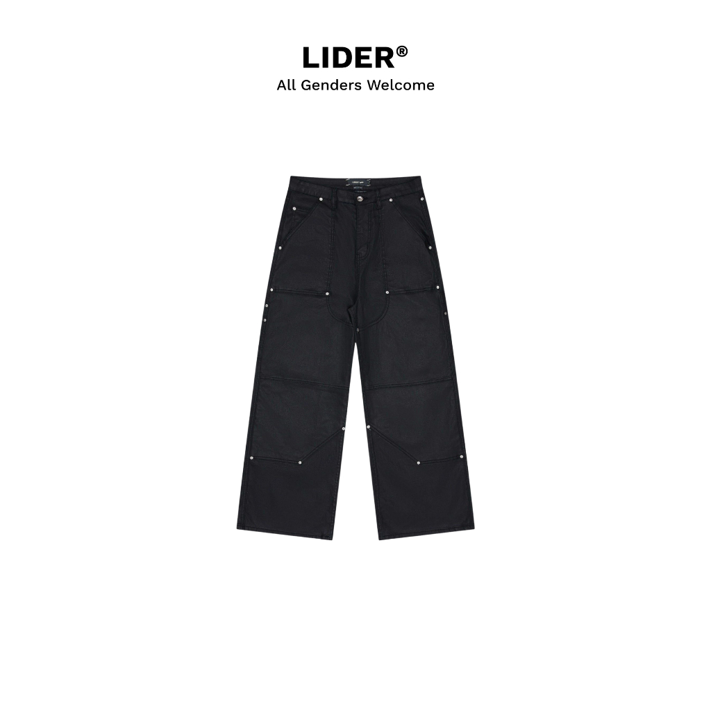 Quần Jeans Ống Rộng Unisex LIDER NIGHT REBEL PU JEANS | Shopee Việt Nam