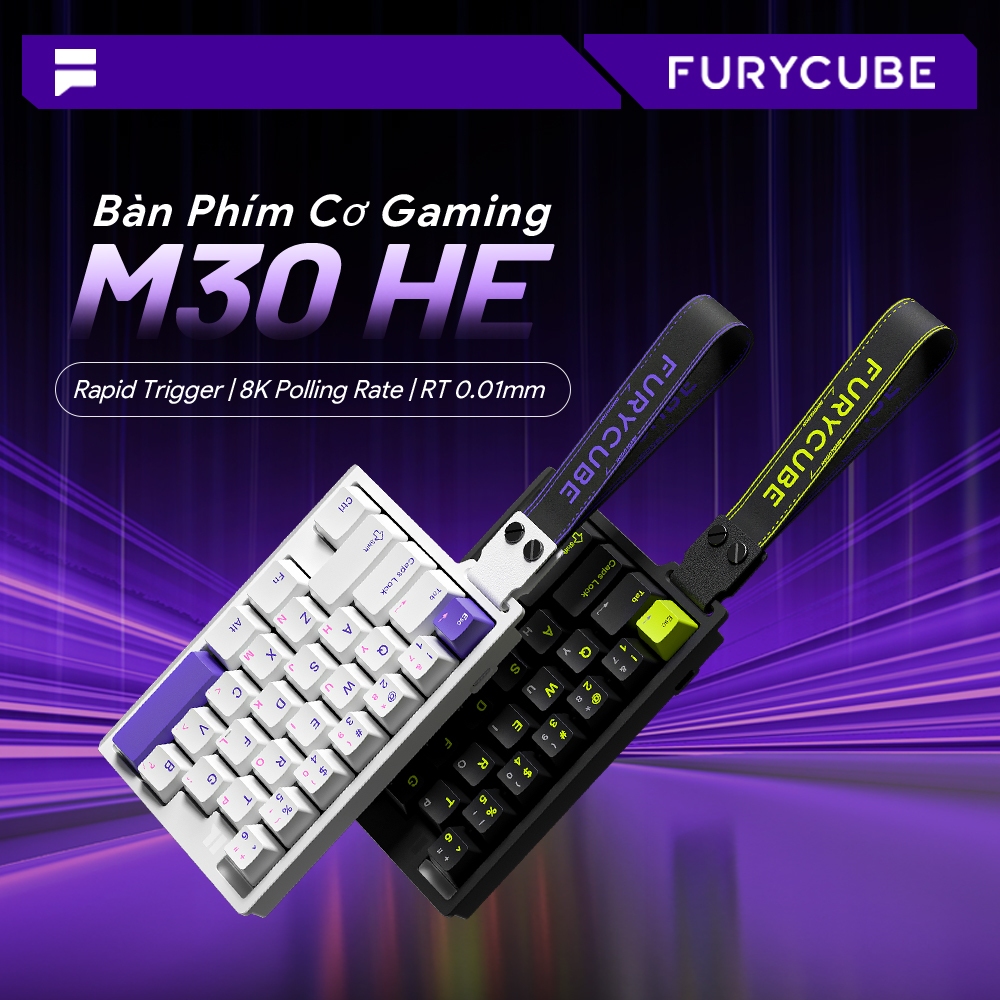 Bàn Phím Cơ Gaming FURYCUBE M30 HE, Rapid Trigger, Hỗ trợ Hot-swap ...