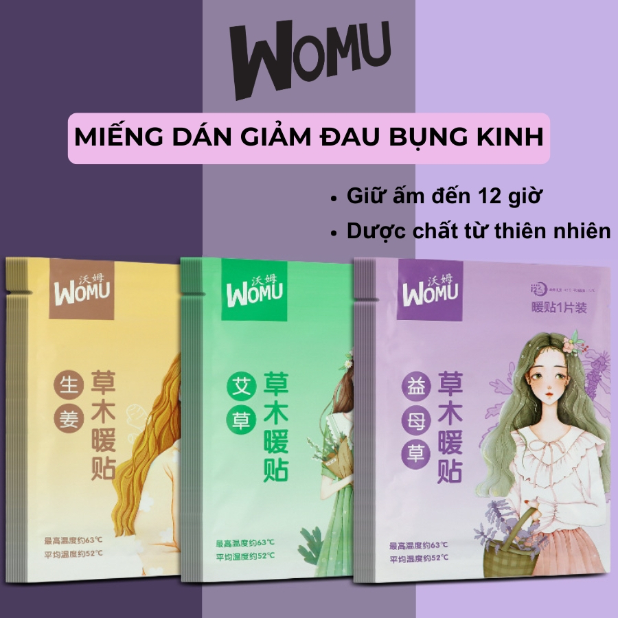 Set 10 Miếng Dán Giảm Đau Bụng Kinh, Giữ Nhiệt Ấm Nóng Cơ Thể WOMU ...