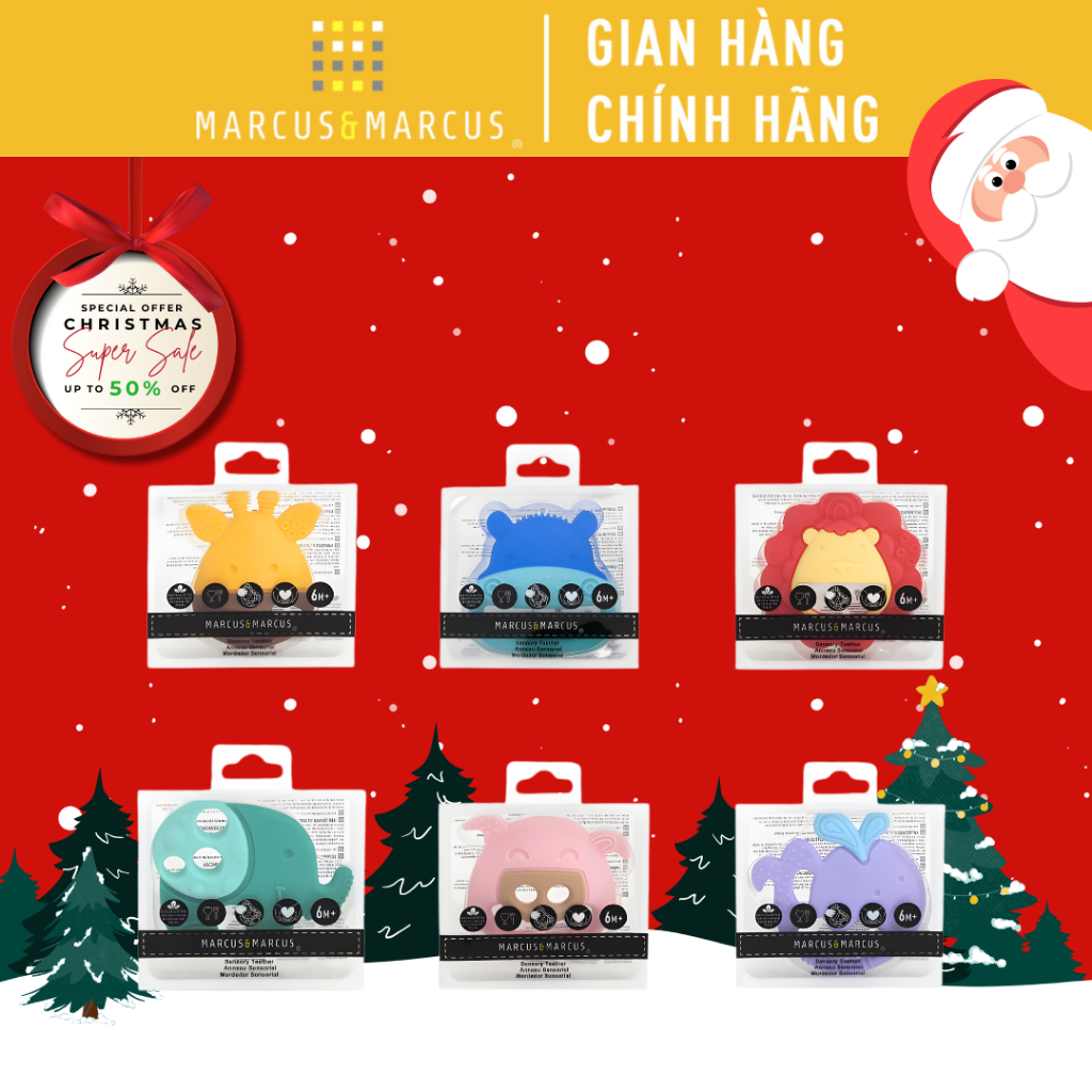 Đồ Gặm Nướu Silicon Sensory Marcus & Marcus, Cho Bé Từ 6 Tháng | Shopee ...