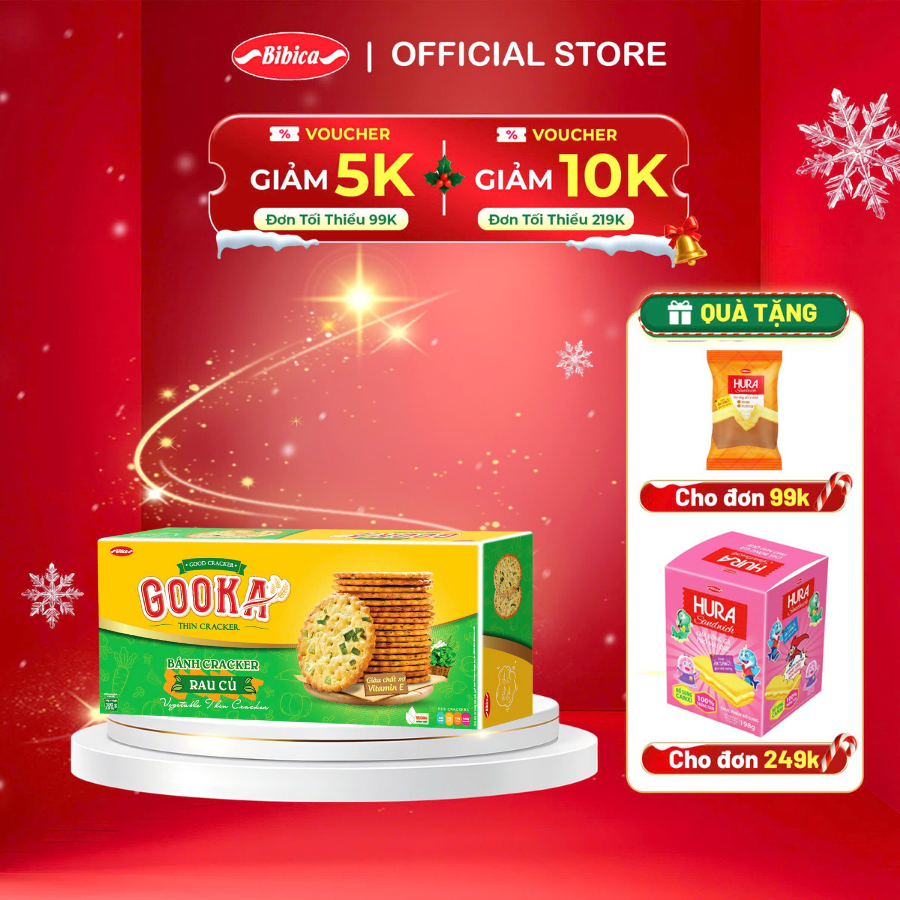 Bánh Gooka Cracker Giòn Vị Rau Củ Bibica 180g | Shopee Việt Nam