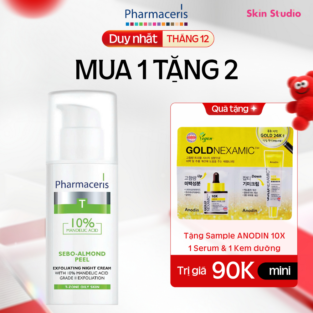 Kem dưỡng Pharmaceris 10% Mandelic Acid Sebo Almond Peel giảm dầu mụn ...