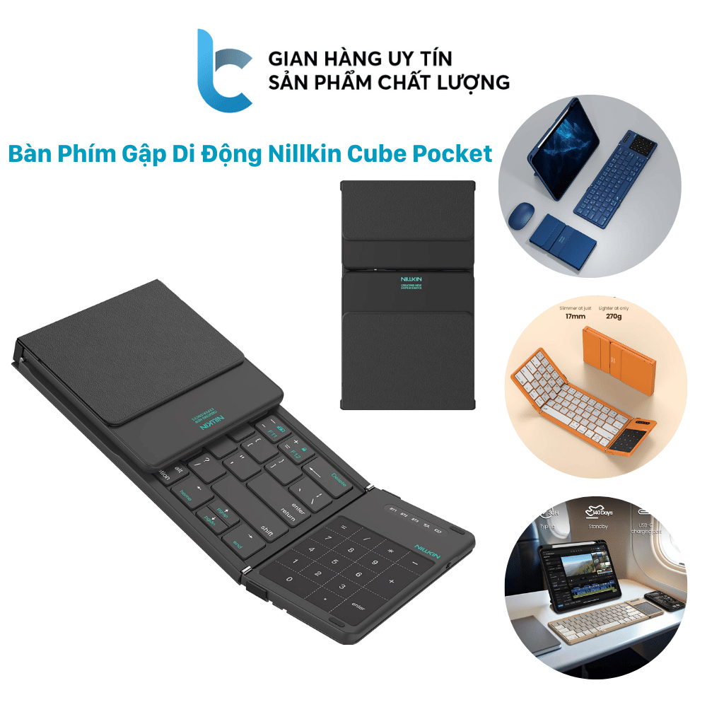 Bàn Phím Không Dây Gập Gọn Nillkin Cube Pocket Tích Hợp Sẵn TrackPad ...