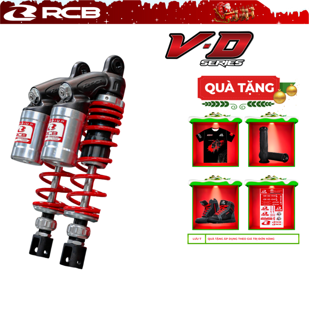 PHUỘC ĐÔI RCB VD Series (Đỏ/Vàng/Đen Ty Vàng/Titan) 275mm/305mm/320mm ...