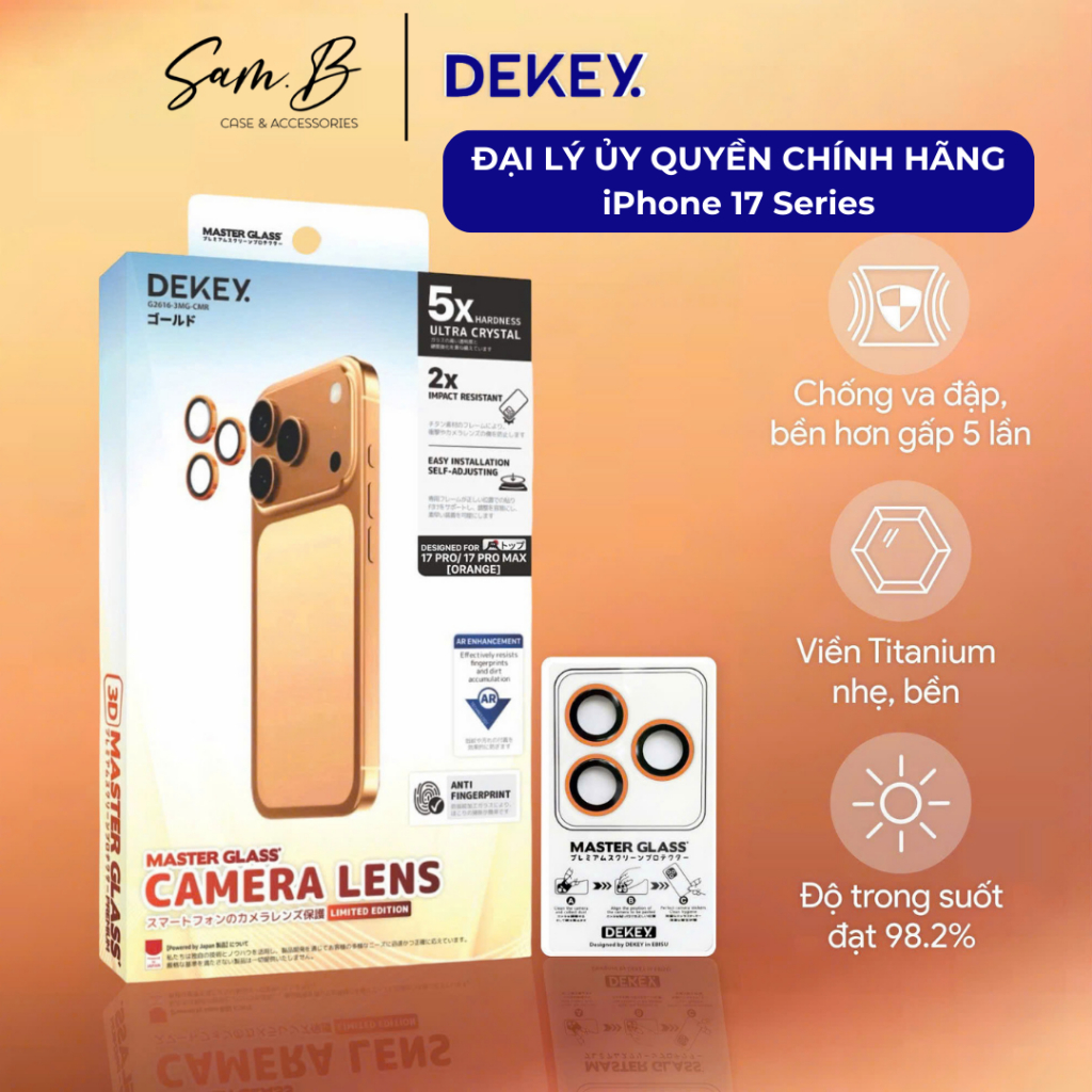 [iPhone 17 Series] Kính cường lực bảo vệ Camera Lens khung viền thép ...