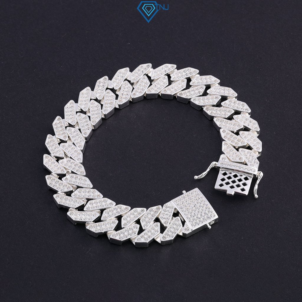 Vòng tay cuban nam bạc thật bản ngang 13mm đặc LTA0081 - Trang Sức TNJ ...