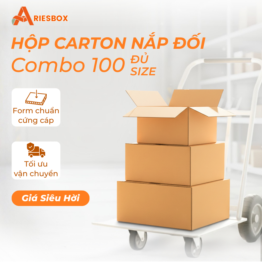 Combo 100 Hộp Carton Đóng Hàng Nhiều Size - Hộp Giấy Form Cứng Giá Rẻ ...