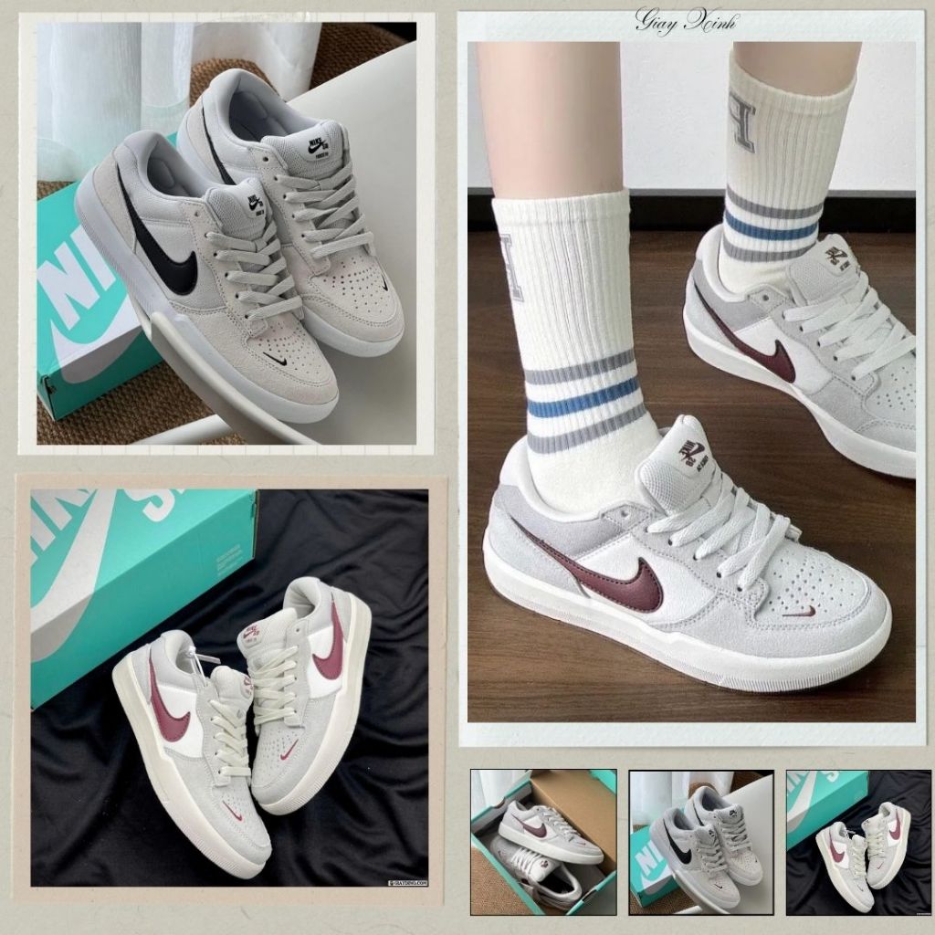 Giày Nike SB 58 Xám Phong Cách Thời Trang Dành Cho Nam Và Nữ Full Box ...