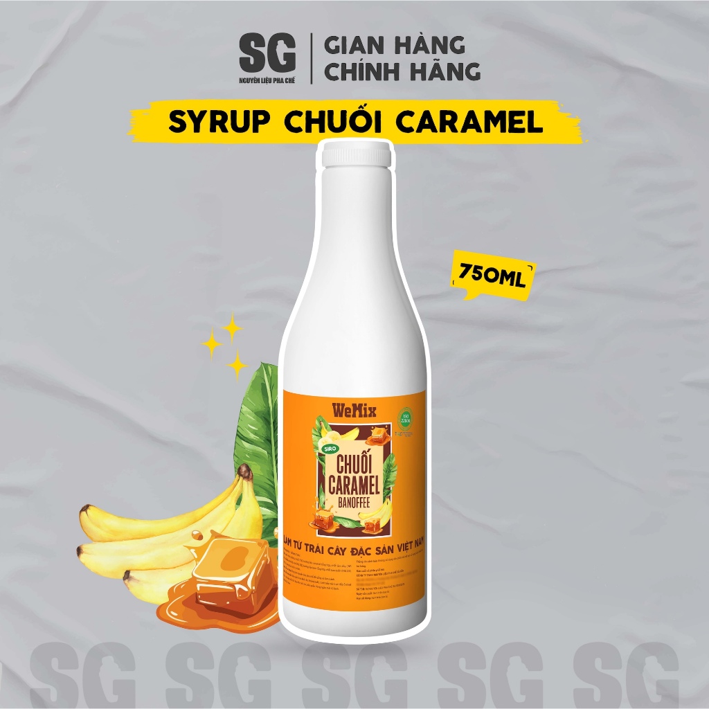 Siro Chuối Caramel Banoffee Wemix 750ml | Nguyên Liệu Pha Chế SG ...