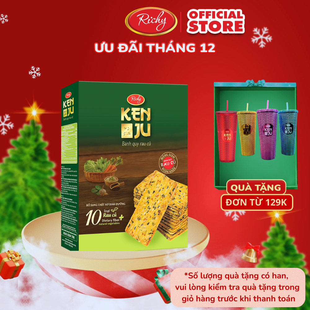 [Tặng Ly Kenju Đơn 129K] Bánh Quy Kenju Richy Vị Rau Củ - Hộp 288g ...