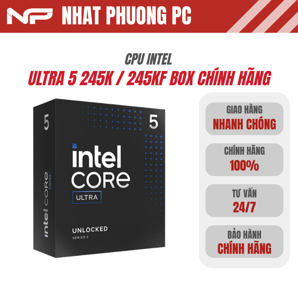 CPU INTEL ULTRA 5 245K / 245KF BOX CHÍNH HÃNG NEW | Shopee Việt Nam