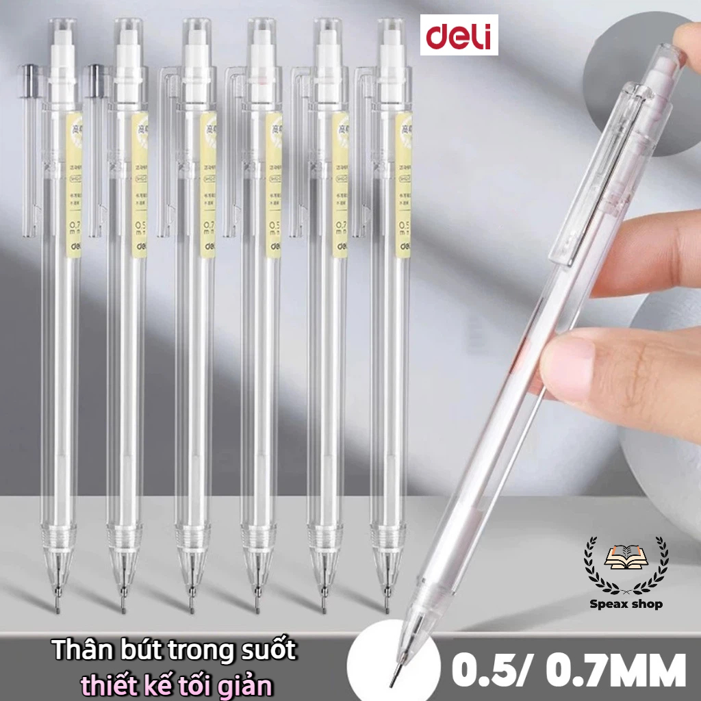 [DELI] Bút Chì Kim Học Sinh Có Tẩy 0.5/0.7mm, Thân Nhựa Cao Cấp, Thiết ...