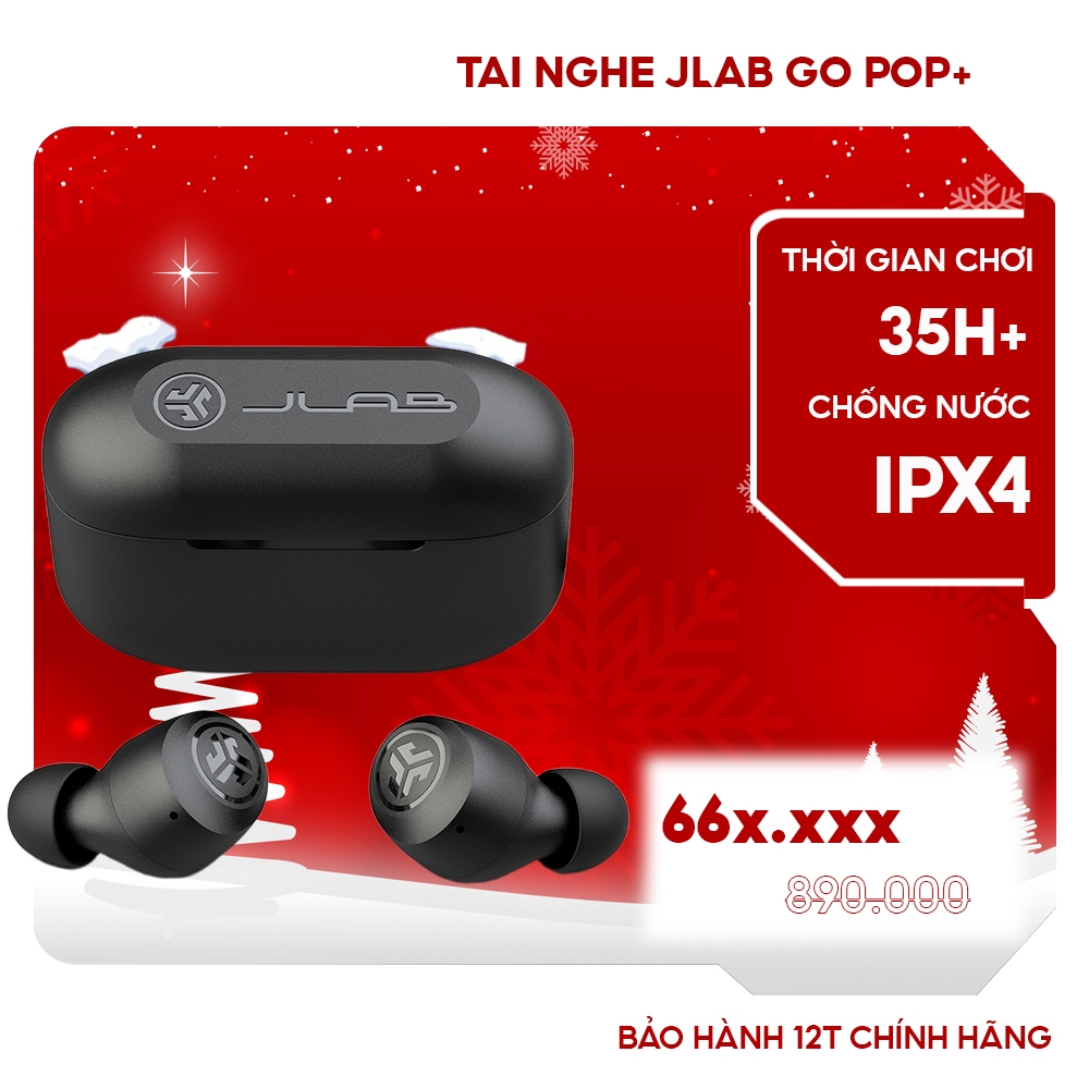 Tai Nghe Không Dây Jlab Go Pop+ True Wireless Ipx4 Nhét Tai Siêu Nhỏ ...