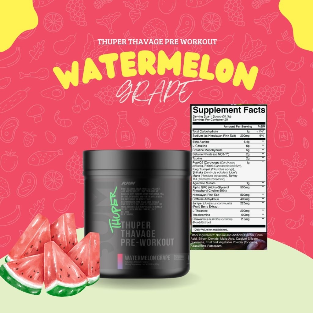CBUM THUPER THAVAGE PRE WORKOUT - HỖ TRỢ BỔ SUNG NĂNG LƯỢNG TRƯỚC TẬP ...