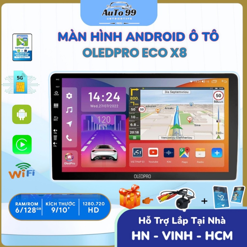 Màn hình Android ô tô 0LEDPR0 X8 - X8S CAMERA 360 Ram 6GB - Rom 128GB ...