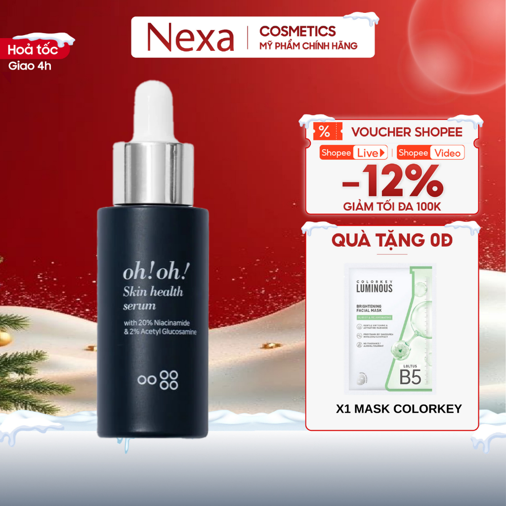 Serum oh!oh! Niacinamide 20% Dưỡng Sáng Da, Giảm Thâm, Thu Nhỏ Lỗ Chân ...