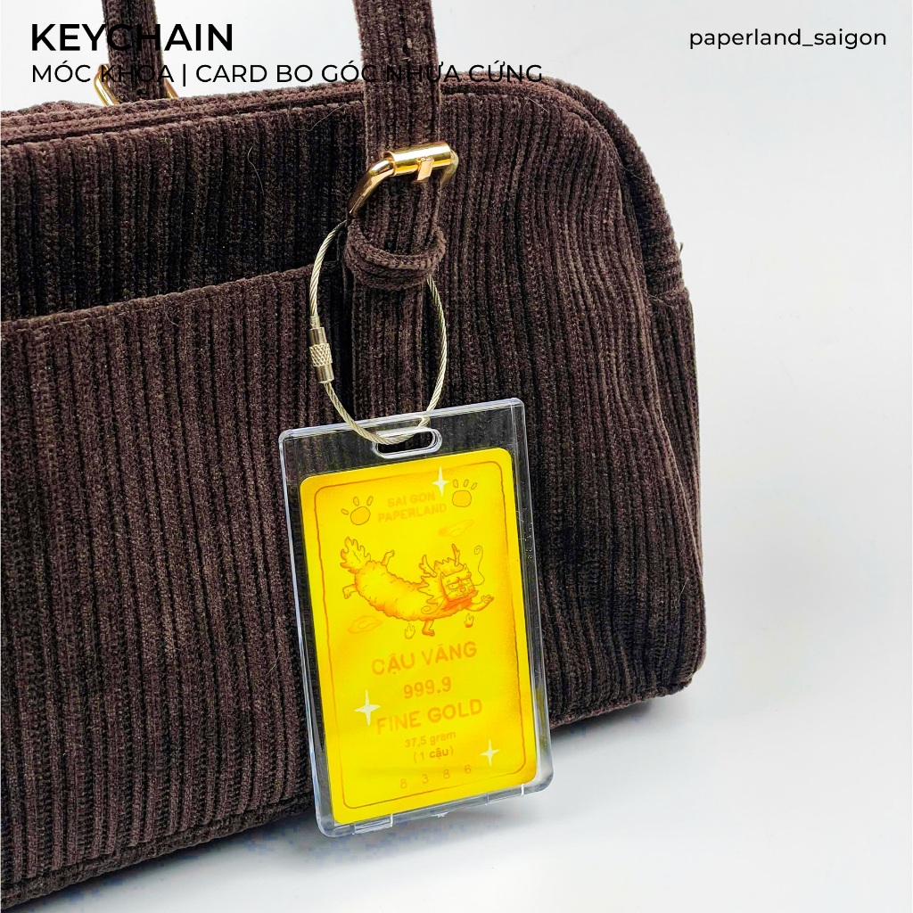 MÓC KHÓA CARD BO GÓC PVC | thẻ đen, vàng, thần tài | keychain card nhựa ...