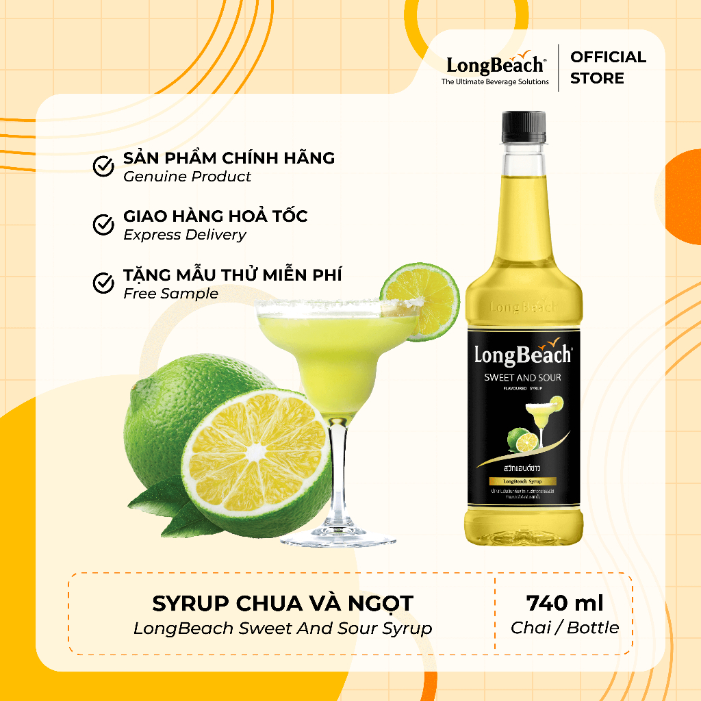 Siro Chanh Vị Chua Ngọt - LongBeach Sweet And Sour Flavoured Syrup ...