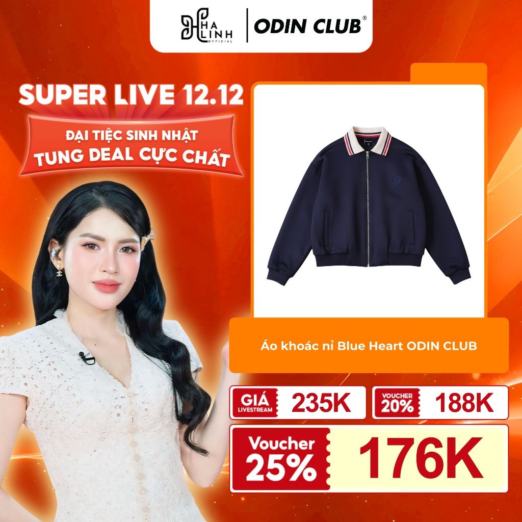 [VHL x ODIN CLUB] Áo Khoác Nỉ Blue Heart ODIN CLUB | Shopee Việt Nam