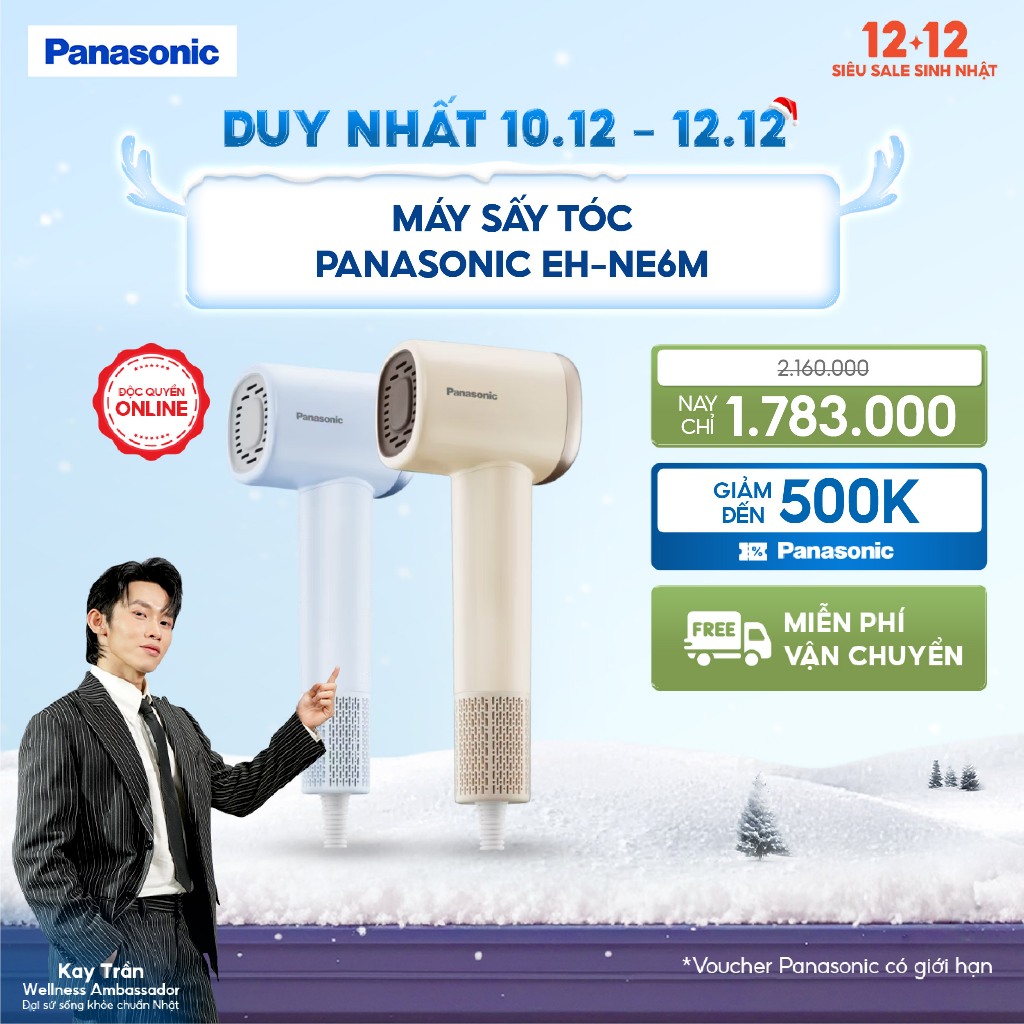 [NHẬP ELPN500P GIẢM 15% TỐI ĐA 500K] Máy sấy tóc Panasonic EH-NE6M Công ...