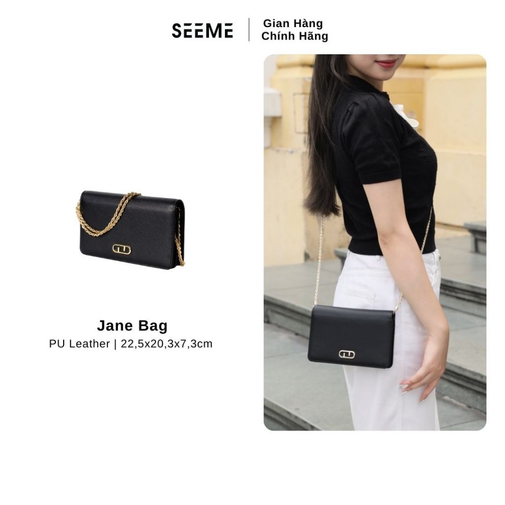 [Giá xả hàng] Túi nữ đeo chéo nhiều ngăn SEEME Jane Bag | Shopee Việt Nam