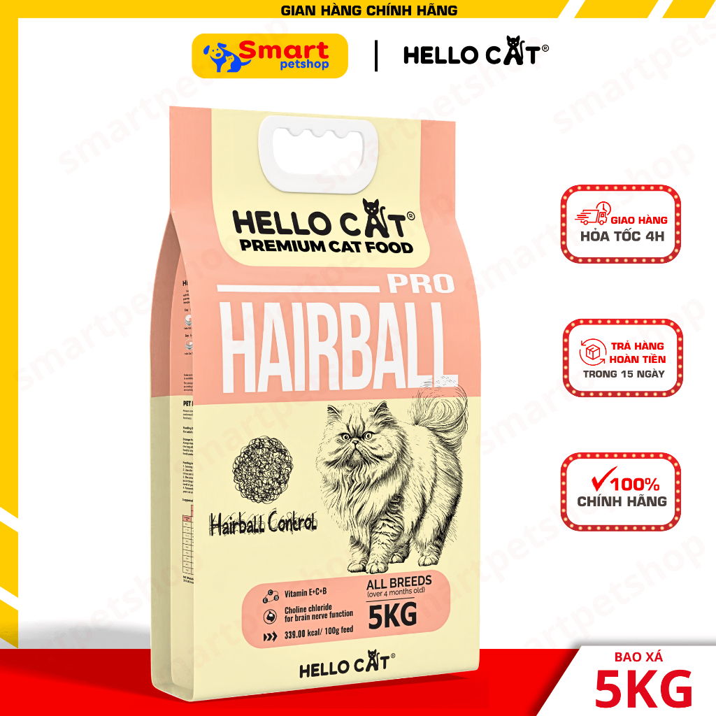 Thức Ăn Cho Mèo Con Và Trưởng Thành Ngăn Búi Lông Hello Cat HairBall ...