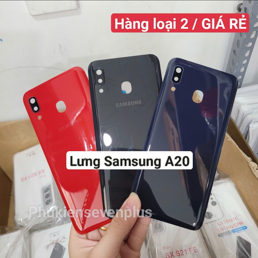 NẮP LƯNG SAMSUNG A20 CÓ KÍNH CAMERA, KEO DÁN | Shopee Việt Nam