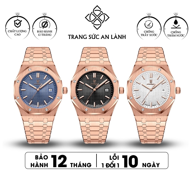 Đồng Hồ Nam Poedagar 924 Chính Hãng, Mặt Bát Giác Cổ Điển Sang Trọng ...