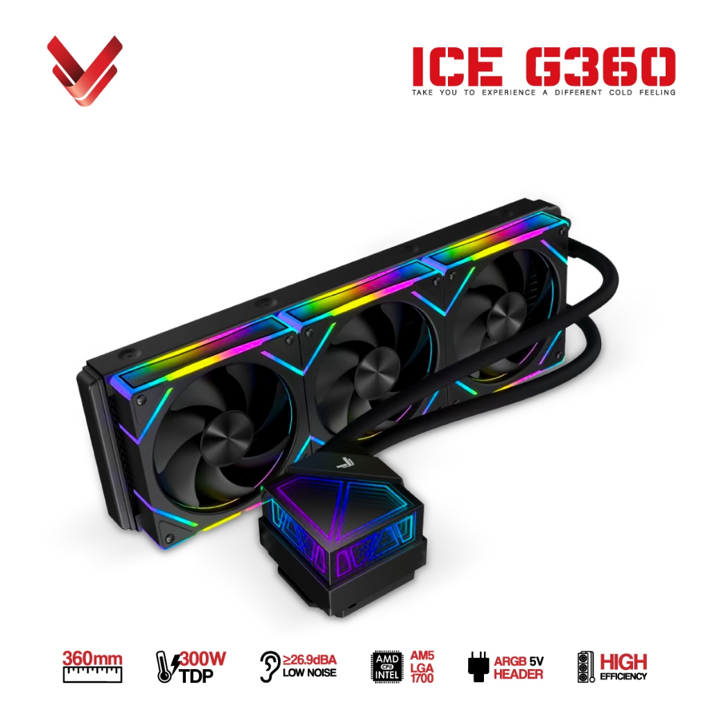 Tản Nhiệt Nước AIO VSP ICE G360 (Black/White) – Tản Nhiệt CPU 360mm LED ...