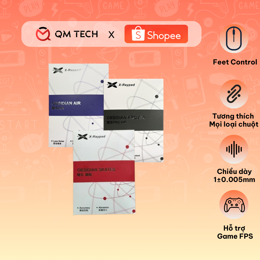 Mouse Feet X-RAYPAD Obsidian Control - QMTECH STORE | Shopee Việt Nam