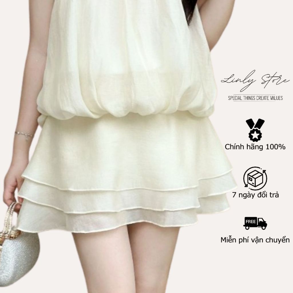 --[XH]--Chân váy xoè dáng ngắn nàng thơ đi biển tiểu thư Linly Store CV ...