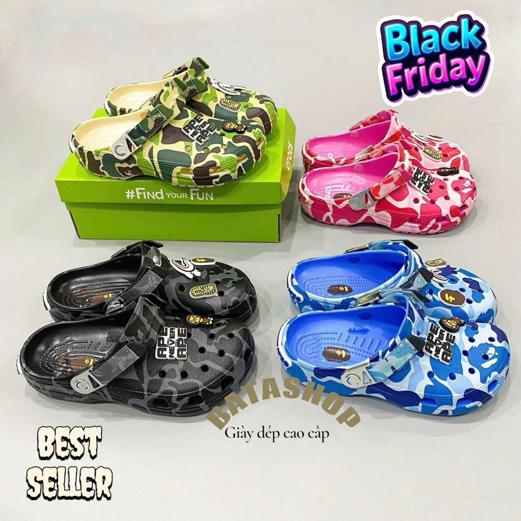 Bape crocs - Giá Tốt, Sale Tháng 06, Ship 0 Đồng | Shopee Việt Nam