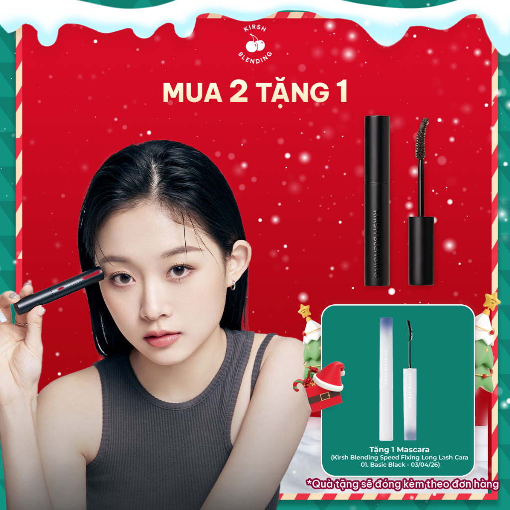Mascara đen KIRSH BLENDING Ash- Fit Curling Cara Mềm mại, Nâng mi tự ...