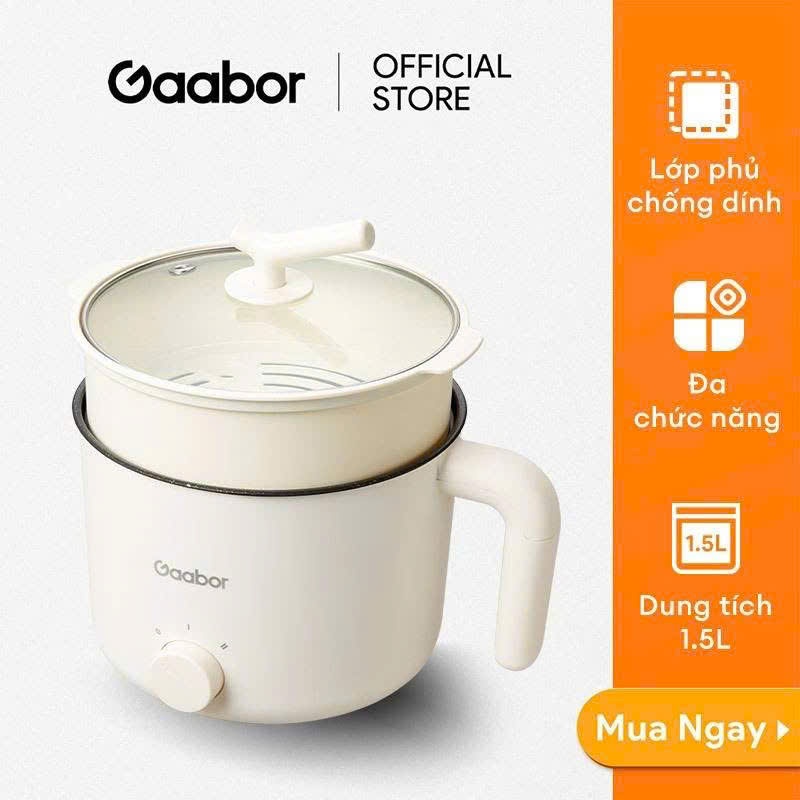 Nồi điện đa năng Gaabor GR-N15A lẩu điện 1.5L chống dính công suất 600W ...