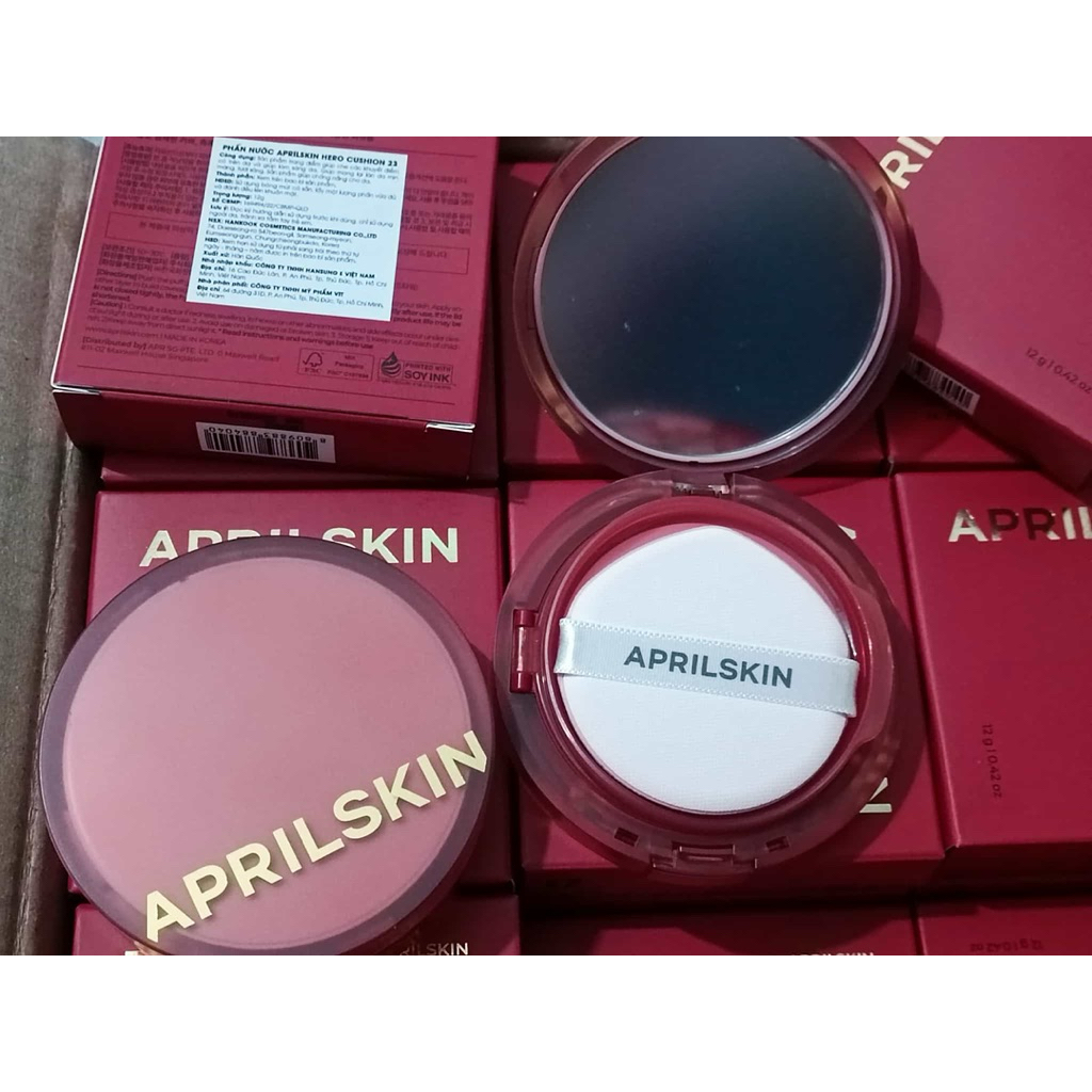 [ DATA T8/26] PHẤN NƯỚC APRILSKIN HERO CUSHION FOUNDATION HỘP ĐỎ TONE ...
