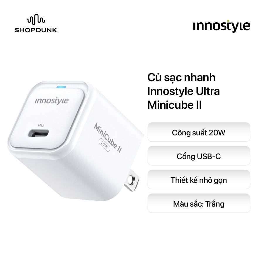 Sạc nhanh 20W Innostyle Ultra Minicube II White siêu nhỏ | Shopee Việt Nam