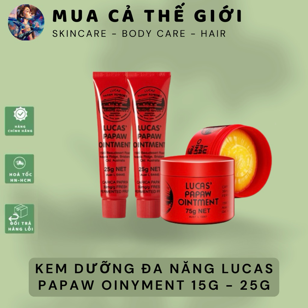 Kem đa năng Lucas Papaw Ointment | Kem dưỡng Lucas đu đủ | Shopee Việt Nam