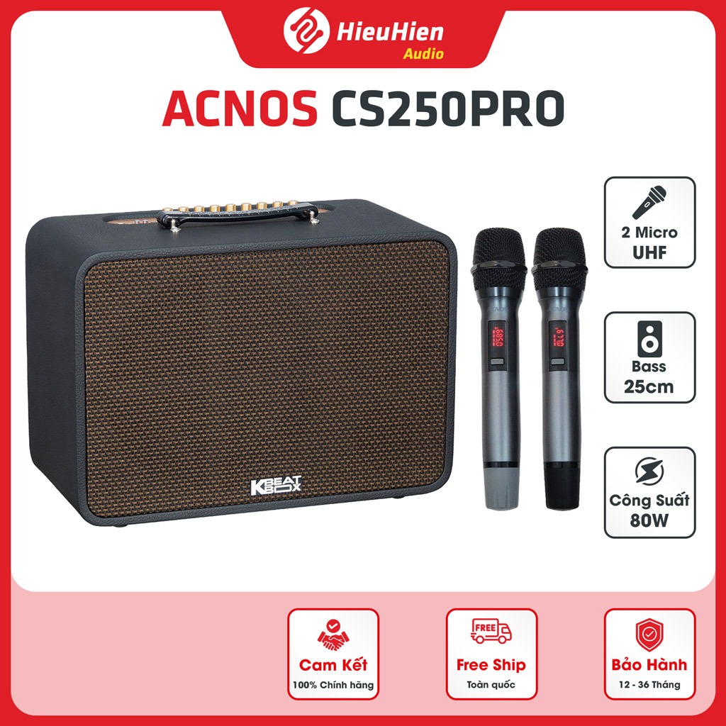 Loa ACNOS CS250 PRO - Loa karaoke xách tay chính hãng, Bass 25cm (80W ...