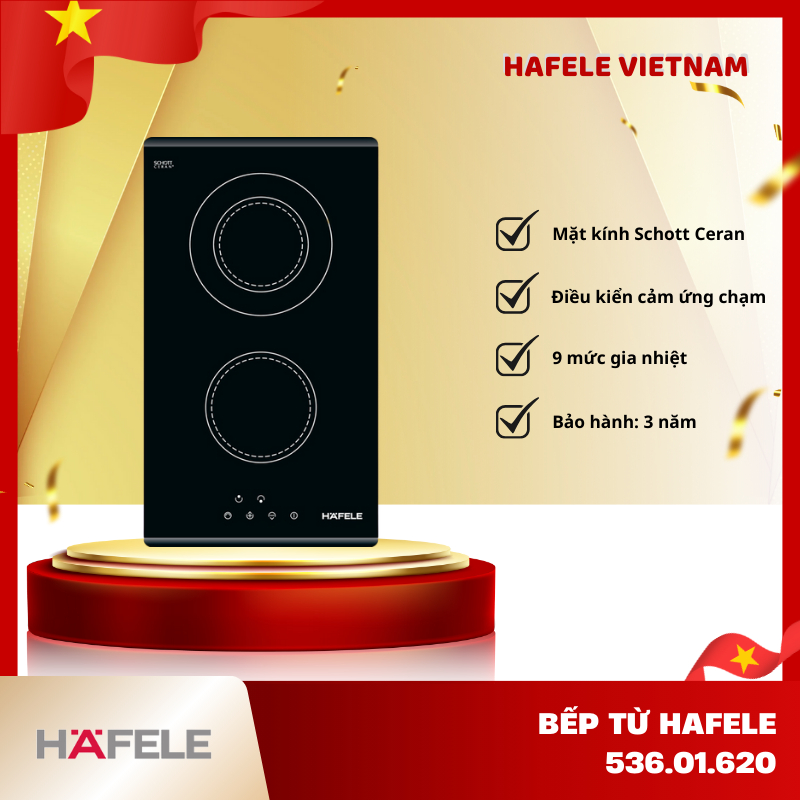 Bếp Điện 2 Vùng Nấu Hafele HC-R302A 536.01.620 – 9 Mức Gia Nhiệt – Cảm ...