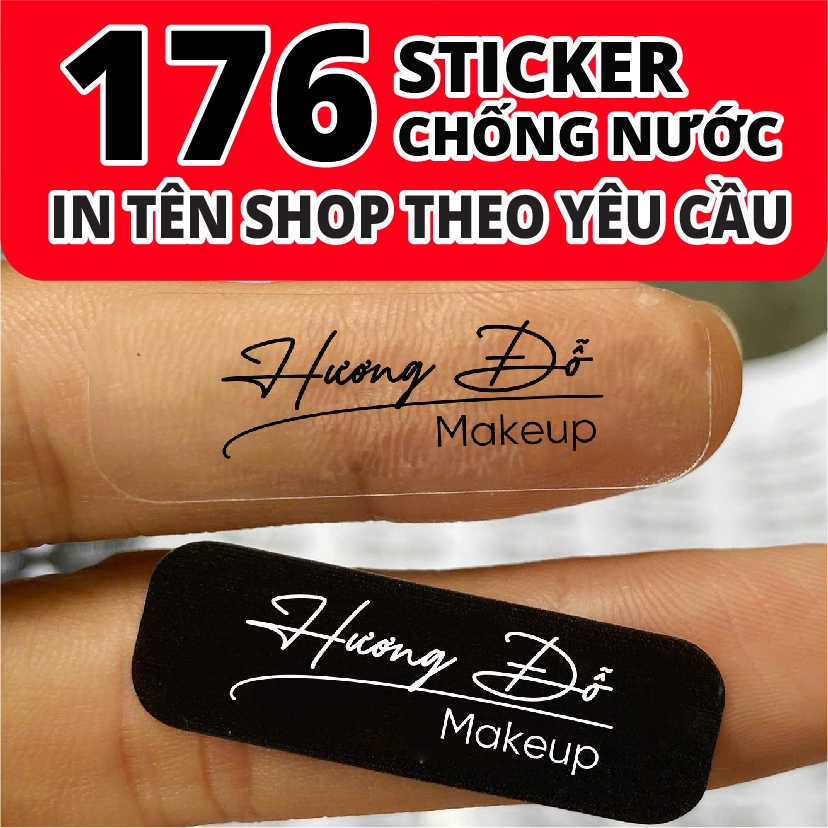 Sticker Mẫu MAKEUP In tên theo yêu cầu, decal Nhựa chống nước | Shopee ...